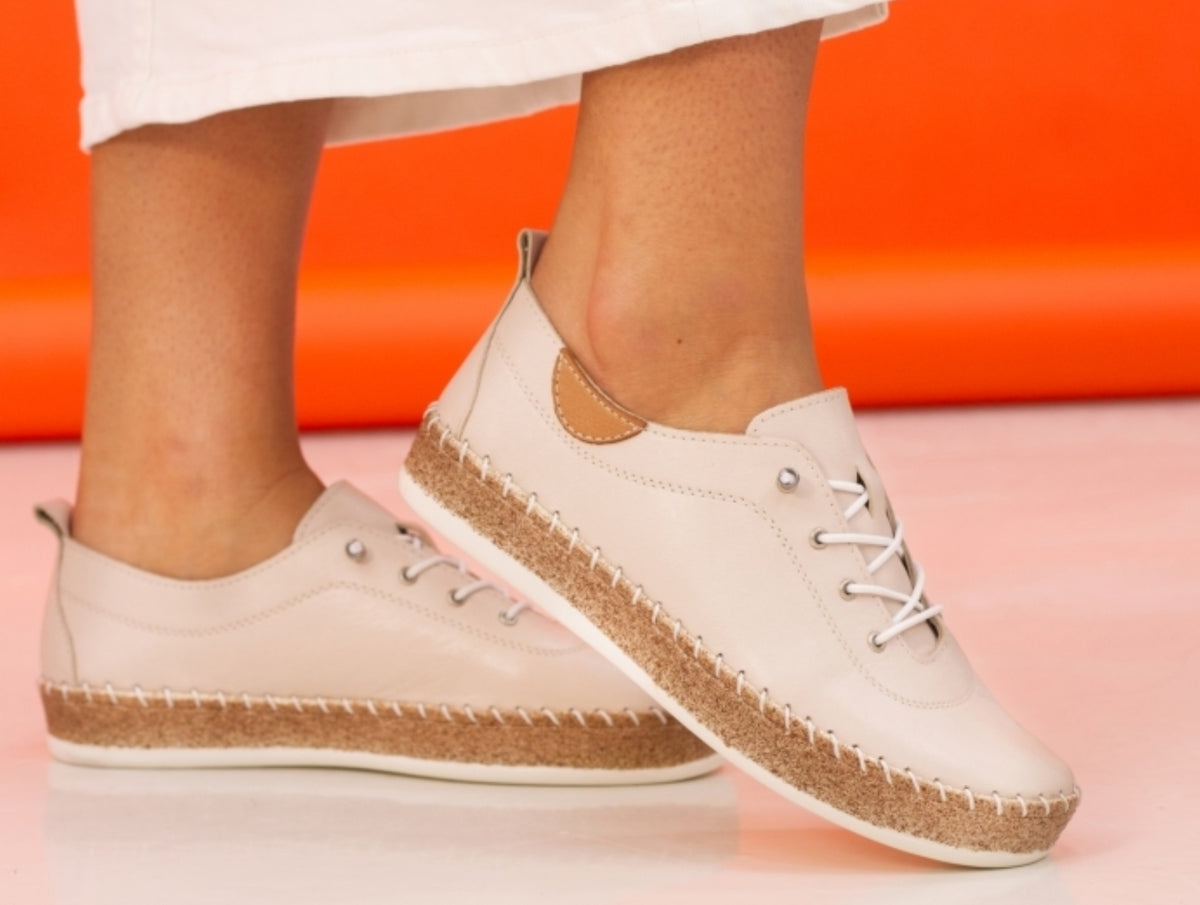 Lunar Evie FLE050 | Cream | Ladies Shoes at Walsh Brothers Shoes, Tralee