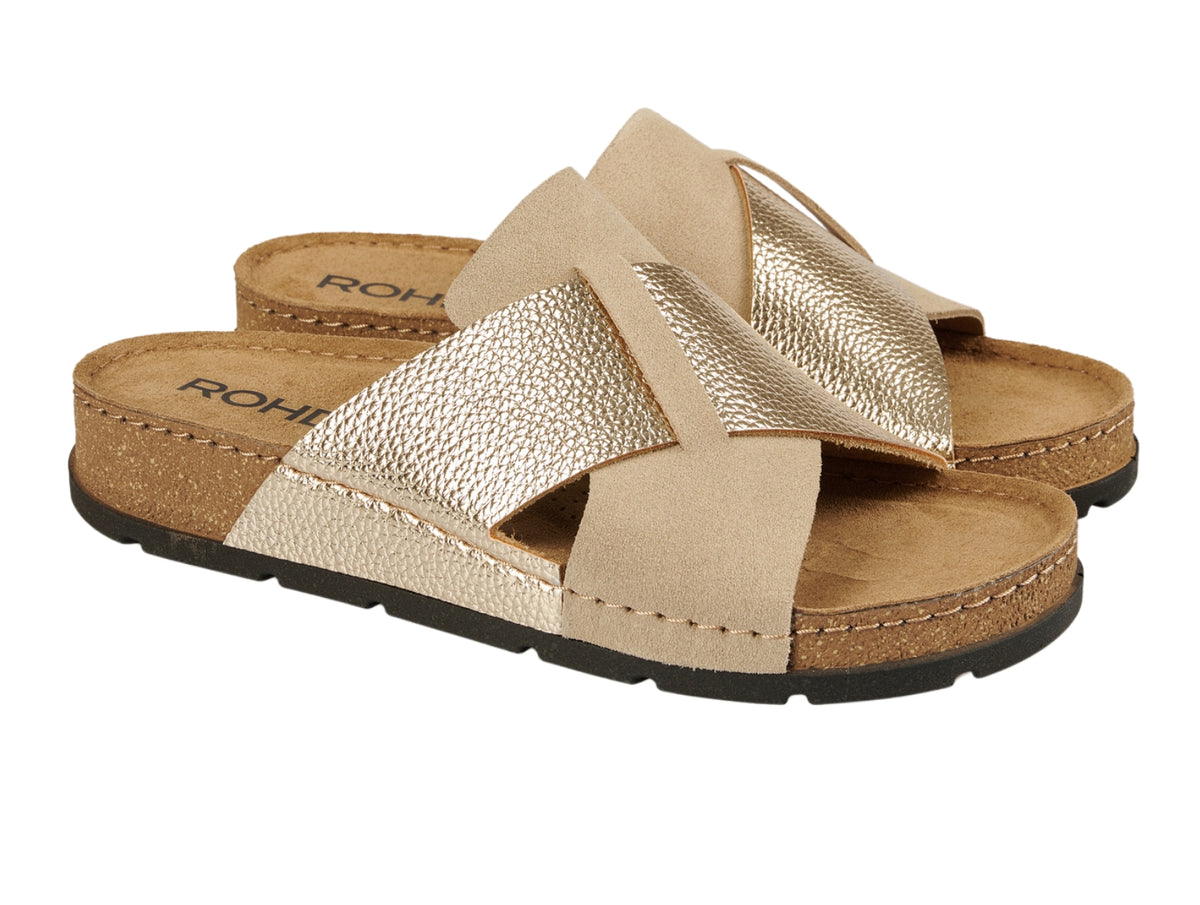 Rohde 5410-29 | Gold | Ladies Sandals at Walsh Brothers Shoes, Tralee