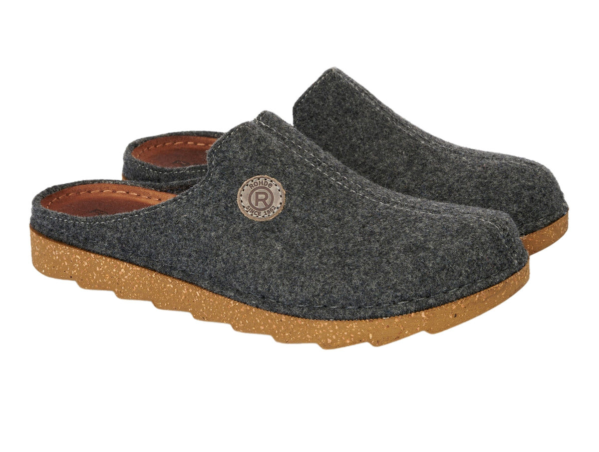 Rohde 7100-82 | Anthracite | Mens Slippers at Walsh Brothers Shoes, Tralee