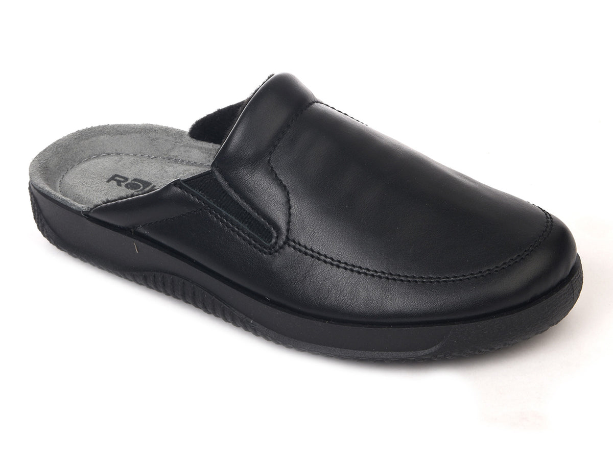 Rohde 2776 | 90 Black | Mens Slippers at Walsh Brothers Shoes